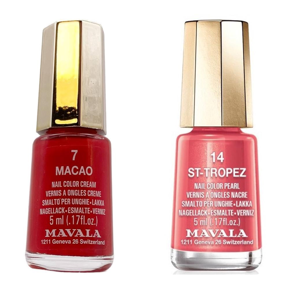 Mavala Mini Nail Polish 5ml - 14 ST Tropez - 7 Macao - Combi Pack ...