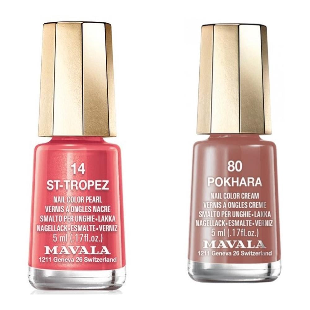 Mavala Mini Nail Polish 5ml - 14 ST Tropez - 80 Pokhara - Combi Pack ...