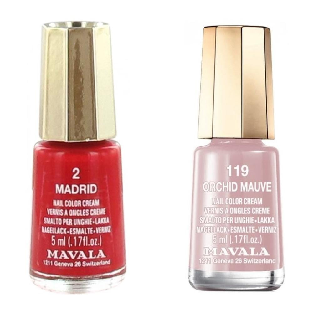 Mavala Mini Nail Polish 5ml - 2 Madrid - 119 Orchid Mauve - Combi Pack ...