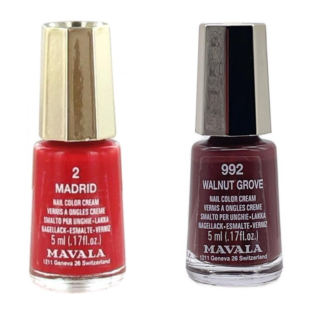 Mavala Mini Nail Polish 5ml - 2 Madrid - 992 Walnut Grove - Combi Pack ...