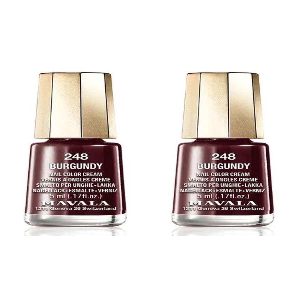 Mavala Mini Nail Polish 5ml - 248 burgundy - 2 Pack - Walmart.com