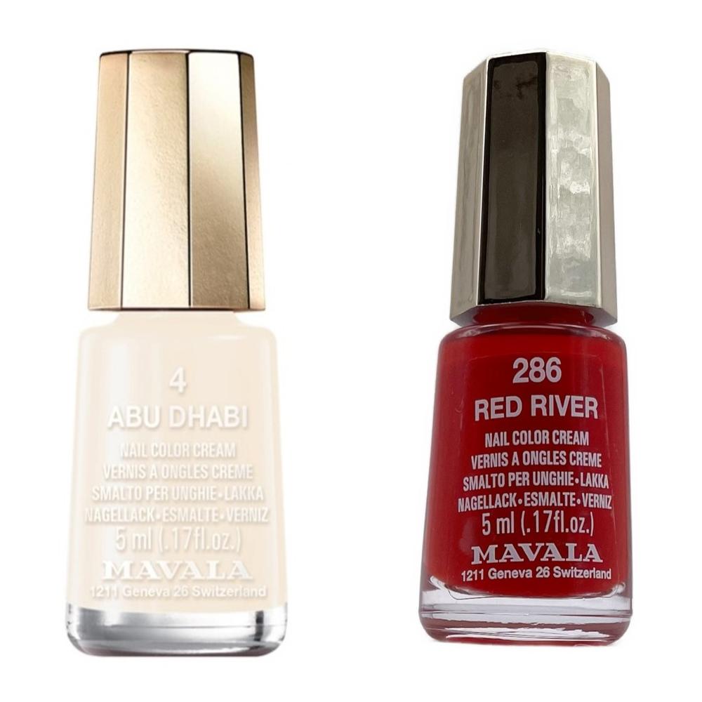 Mavala Mini Nail Polish 5ml - 4 Abu Dhabi - 286 Red River - Combi Pack ...