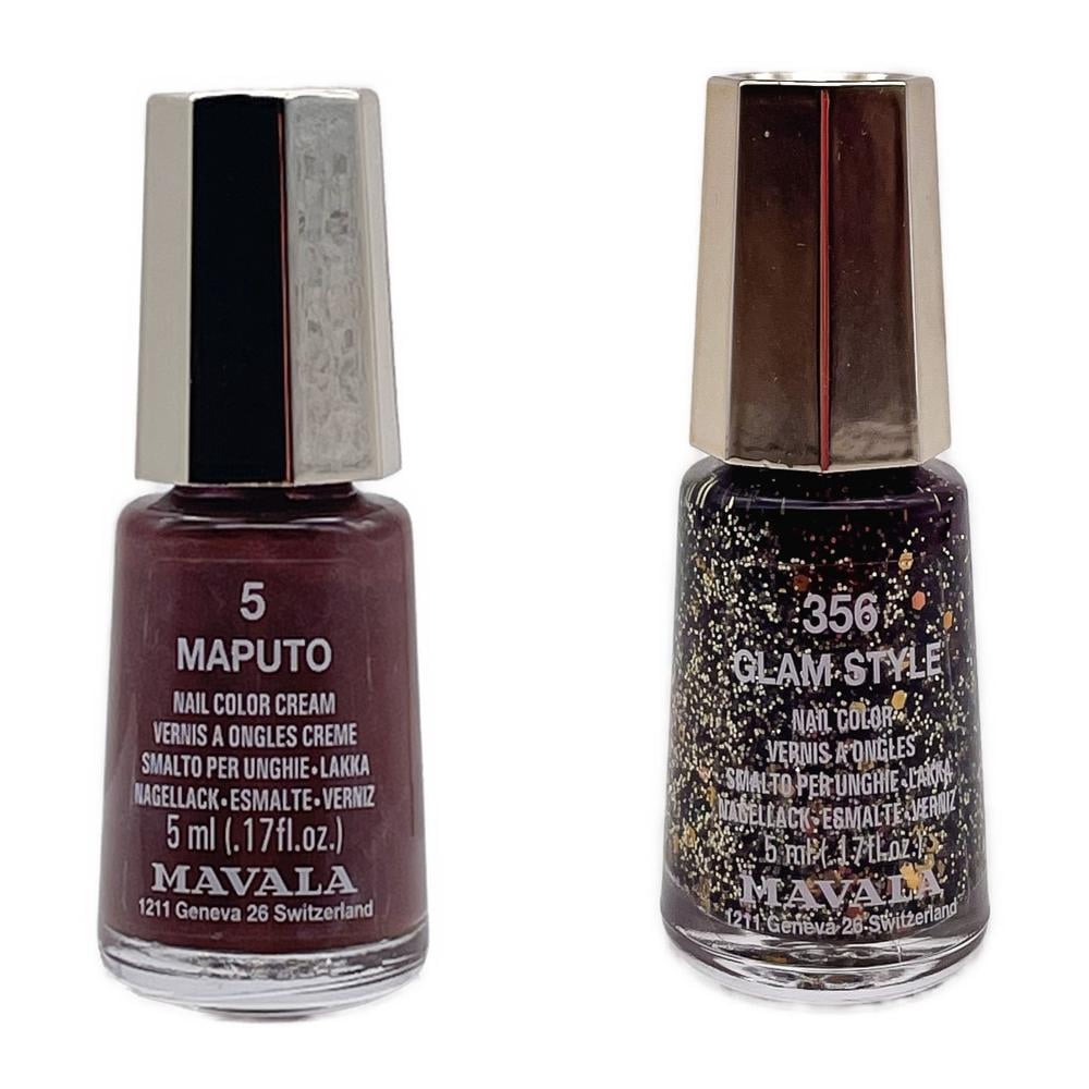 Mavala Mini Nail Polish 5ml - 5 Maputo - 356 Glam Style - Combi Pack ...