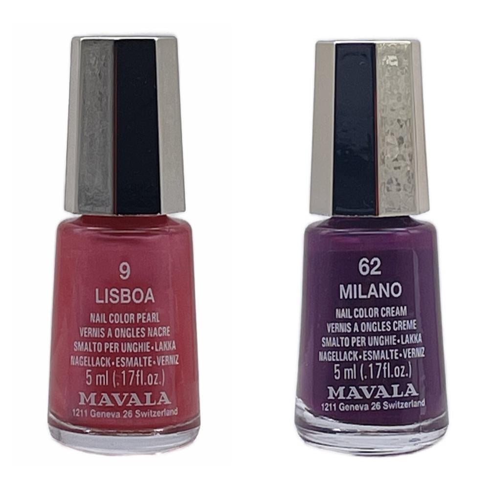 Mavala Mini Nail Polish 5ml - 9 Lisboa - 62 Milano - Combi Pack ...