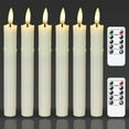 Mavandes 7.5-Inch Ivory Battery Operated LED Flameless Dripping Wax ...