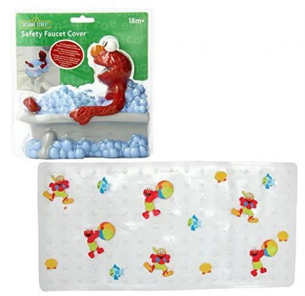 Maven Ts Sesame Street Elmo Bath Bundle Splish Splash Elmo Bath Mat With Elmo Safety