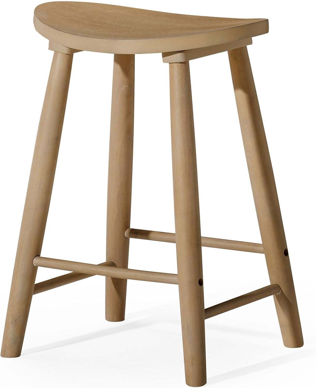 Maven Lane 26" Luna Counter Stool with Light Oak Wood Finish - Artisan ...