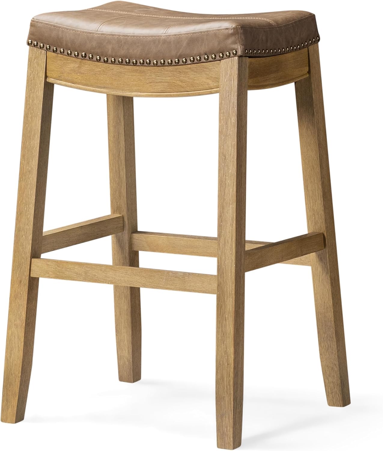 Maven Lane 31" Sophia Backless Bar Stool - Handcrafted Upholstered ...
