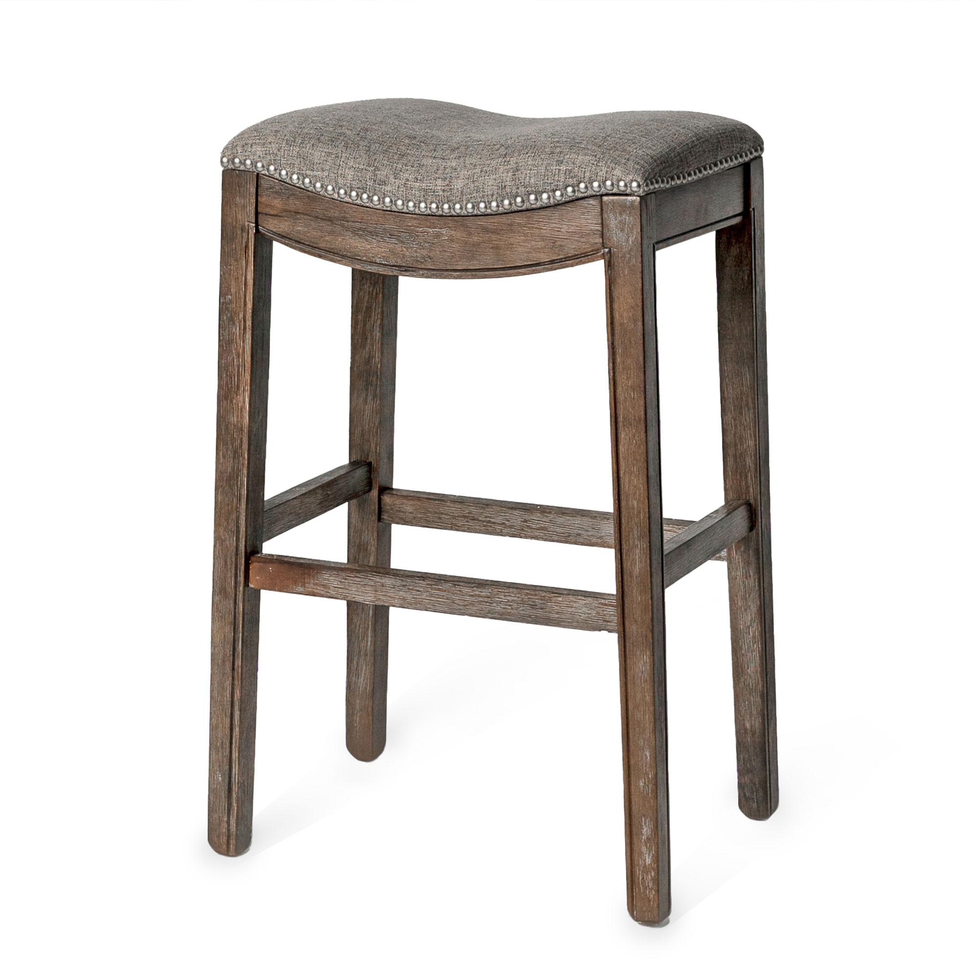 Hillsdale Brookside Diamond Fossil Back Swivel Bar Stool, Brown ...