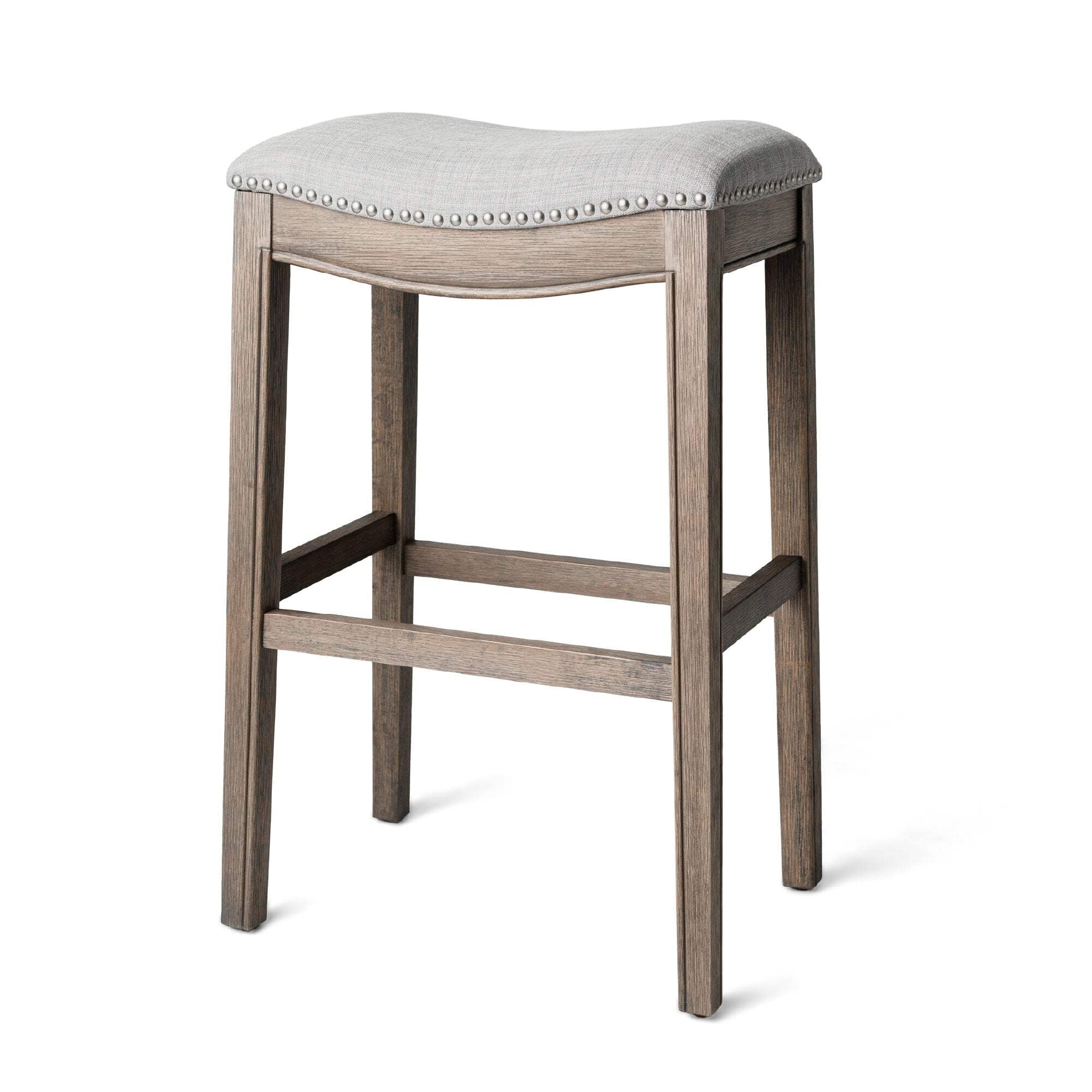 Maven Lane Adrien Counter Height Wood Bar Stools in Reclaimed Oak ...