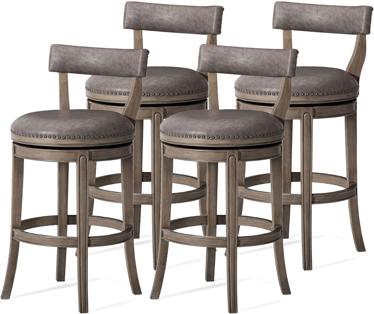 Maven Lane Alexander 26 Inch Tall Counter Height Rotating Low Back ...