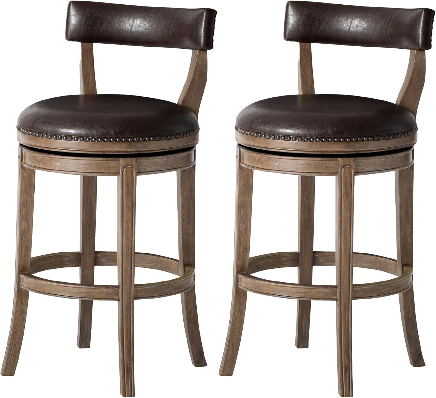 Maven Lane Alexander 26 Inch Tall Counter Height Rotating Low Back ...