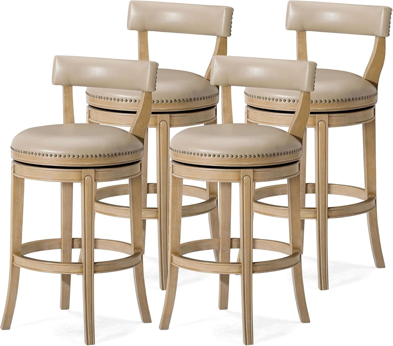 Maven Lane Alexander 26 Inch Tall Counter Height Rotating Low Back ...