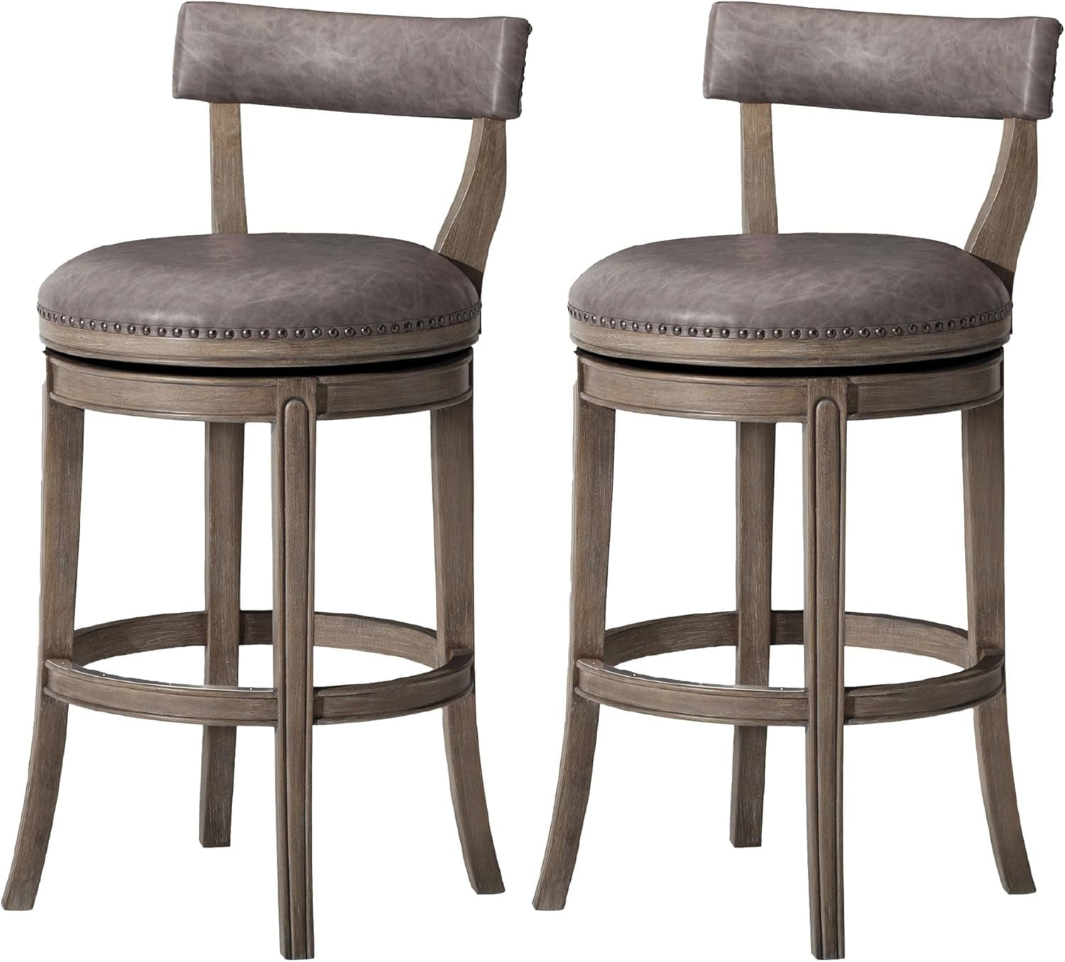 Maven Lane Alexander 31" Swivel Bar Stool – Kitchen Stool in Reclaimed ...