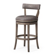 Maven Lane Adrien Counter Stool, Reclaimed Oak, Ronan Stone Vegan ...