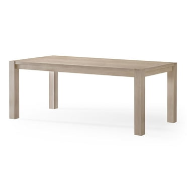 Maven Lane Sasha Round Wooden Dining Table in Weathered White Finish ...