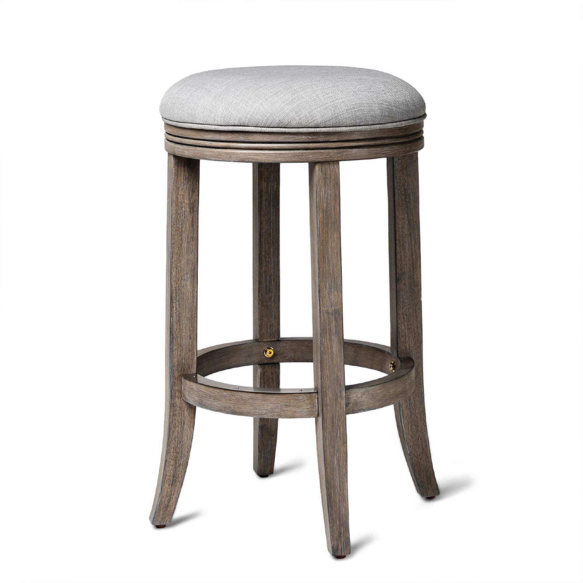Maven Lane Eva Bar Height Stool, Reclaimed Oak Finish with Ash Grey ...