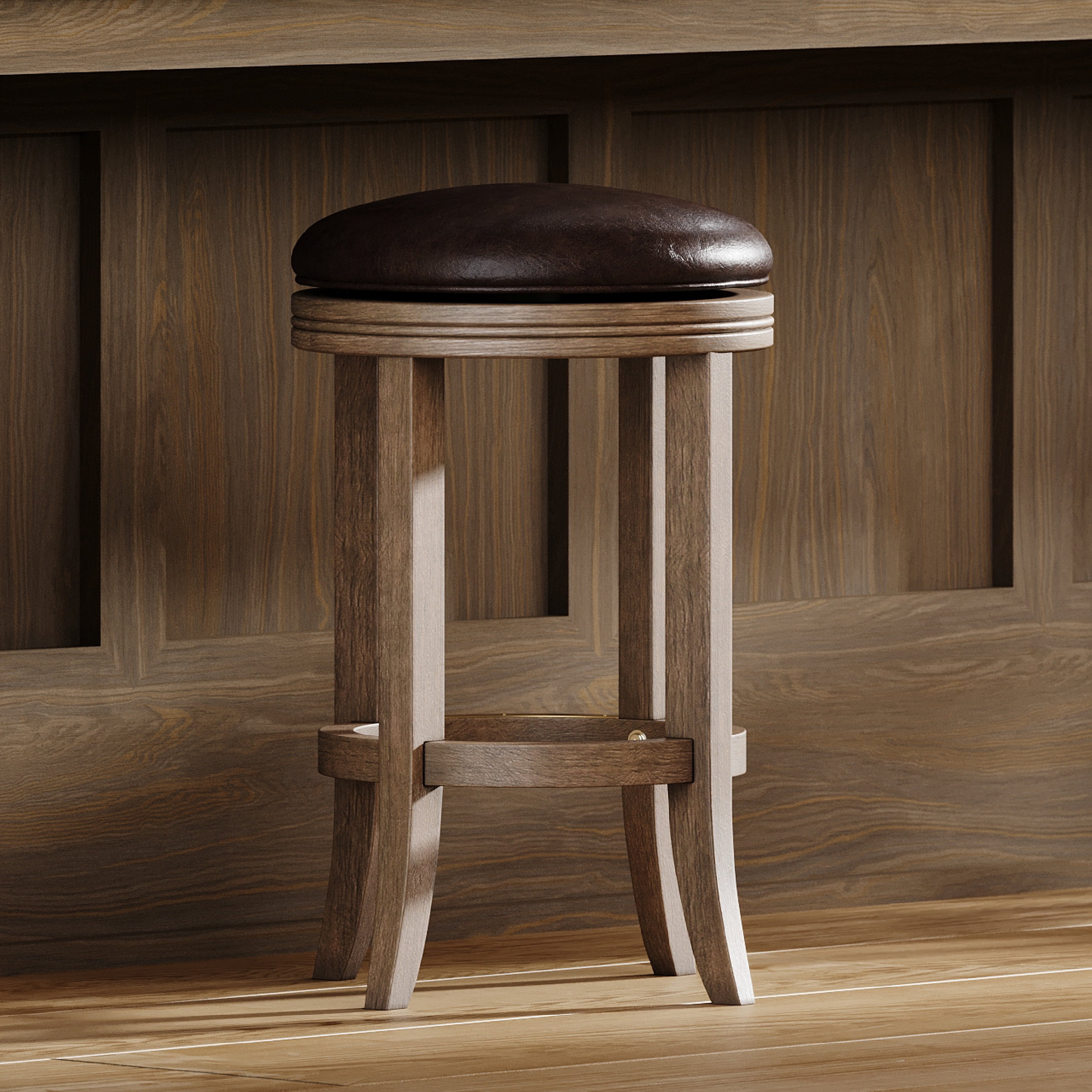 Maven Lane Eva Counter Stool in Walnut Finish with Marksman Saddle ...
