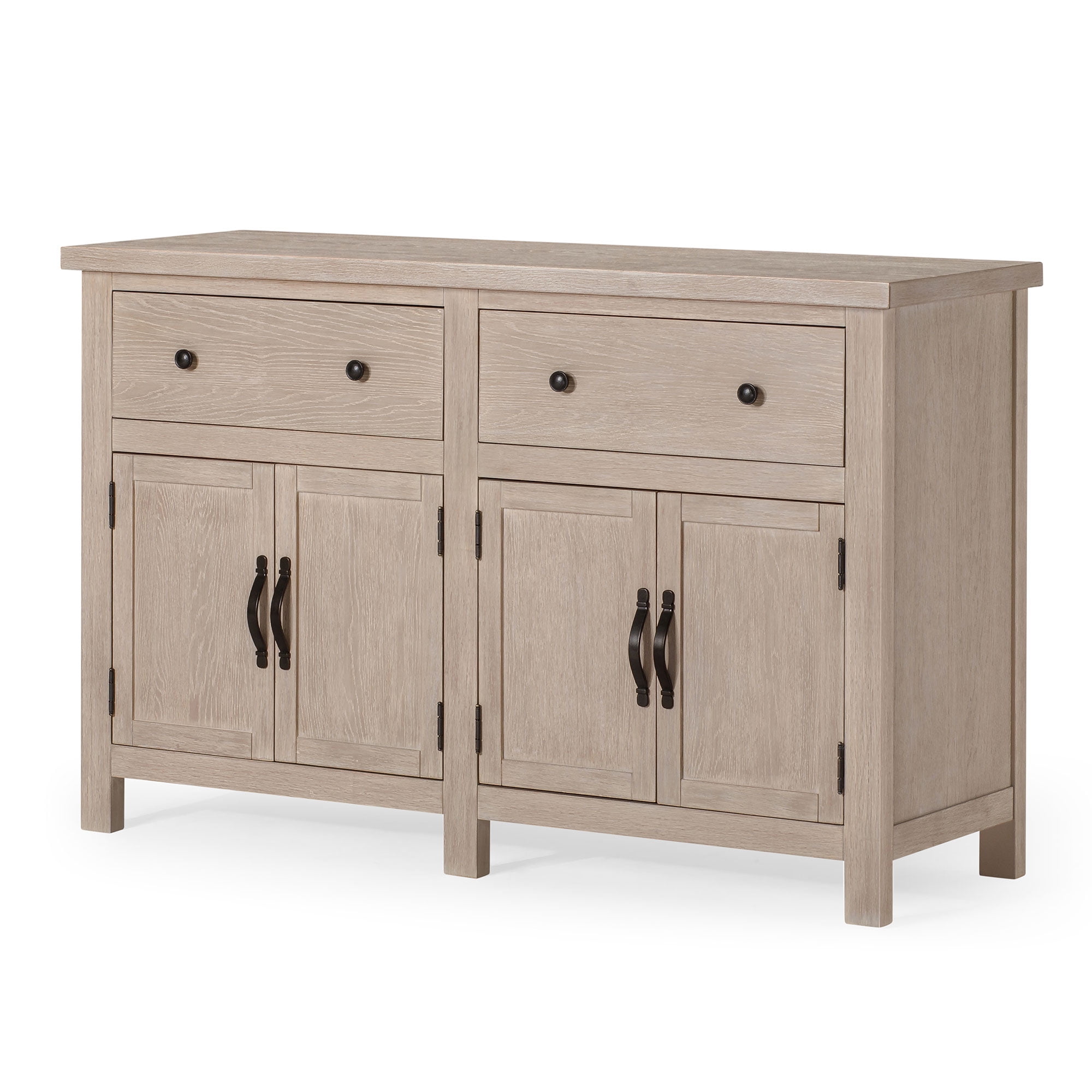 Maven Lane Felix Rustic Wooden Sideboard in Weathered White Finish ...