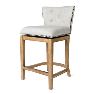 Safavieh Eleni 26 in. H Tufted Wing Back Counter Stool with Ring, Set ...