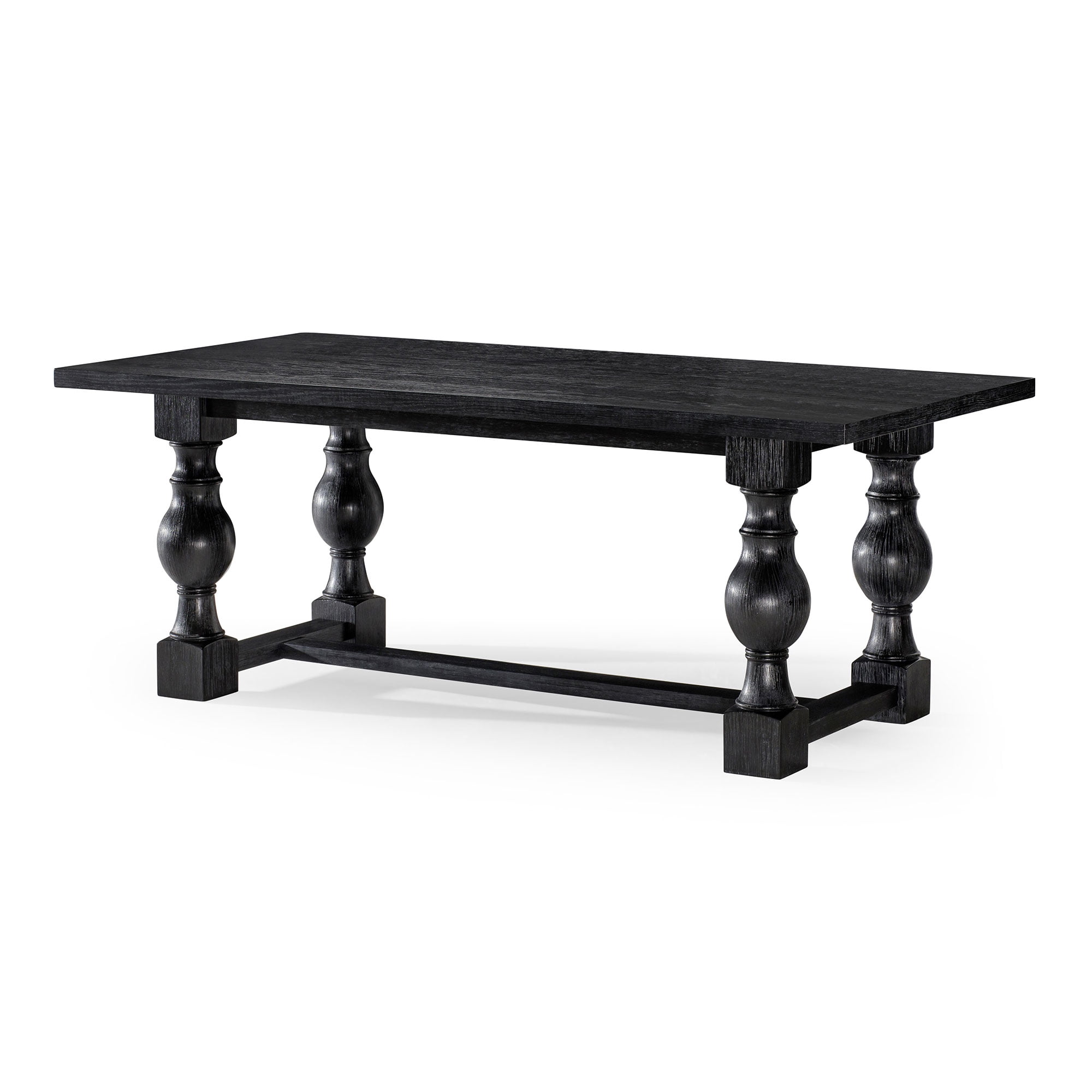 Maven Lane Leon Traditional Wooden Dining Table in Antiqued Black ...