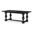 Maven Lane Leon Traditional Wooden Dining Table in Antiqued Black ...