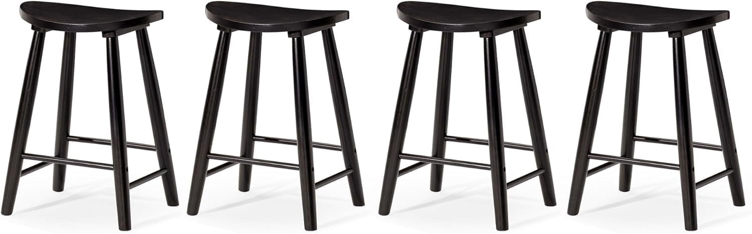 Maven Lane Kitchen Stool, Modern Farmhouse Wood Counter Barstool ...