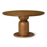 Maven Lane Mila Contemporary Round Wooden Dining Table in Refined Brown ...
