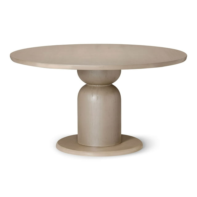 Maven Lane Mila Contemporary Round Wooden Dining Table in Refined White ...