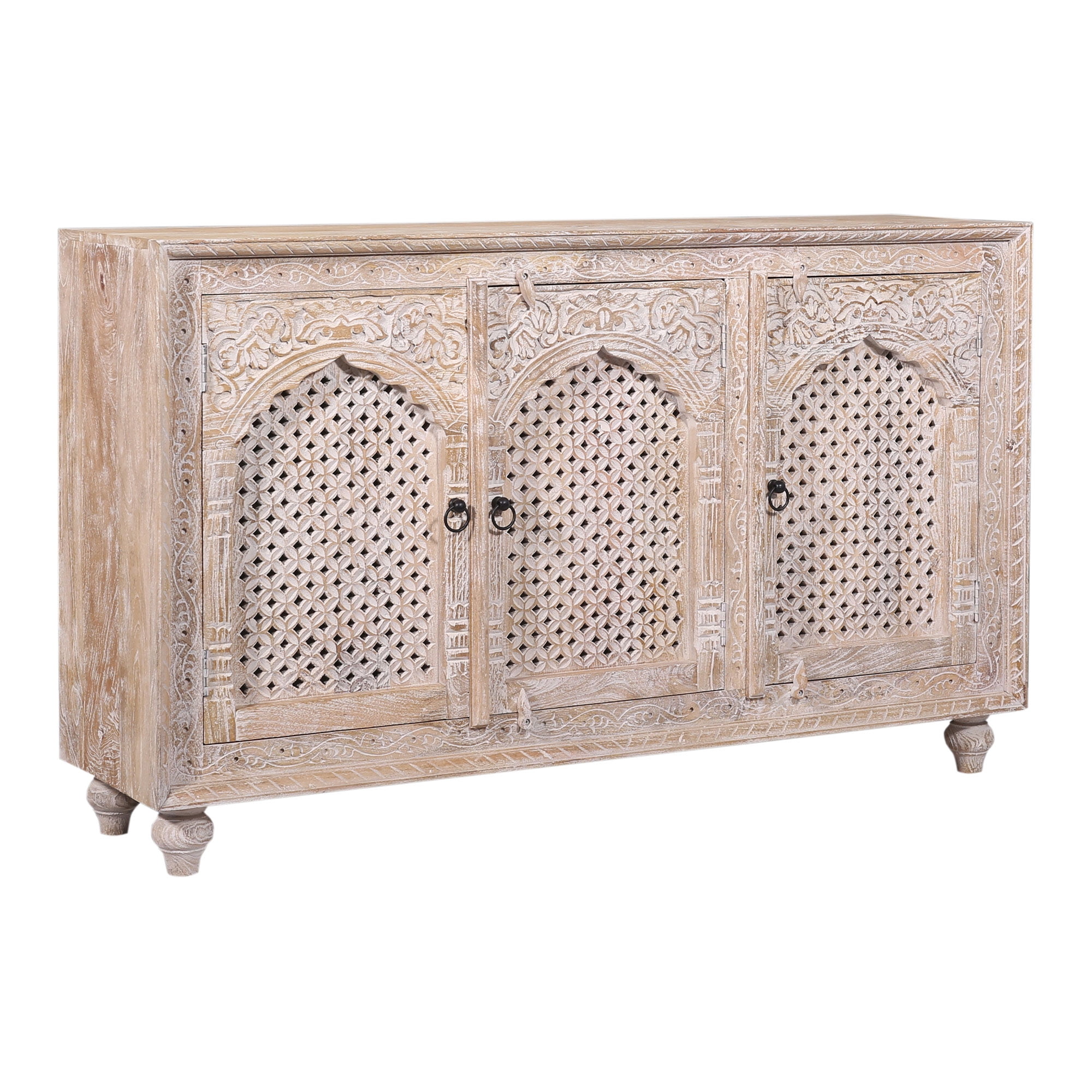 Maven Lane Patrin Handmade Heritage Wooden Sideboard, Distressed ...