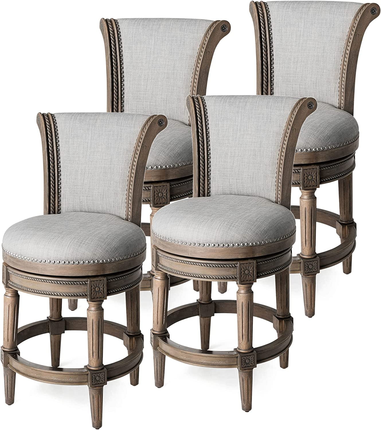 Maven Lane Pullman 26 Inch Tall Counter Height Upholstered Barstool ...