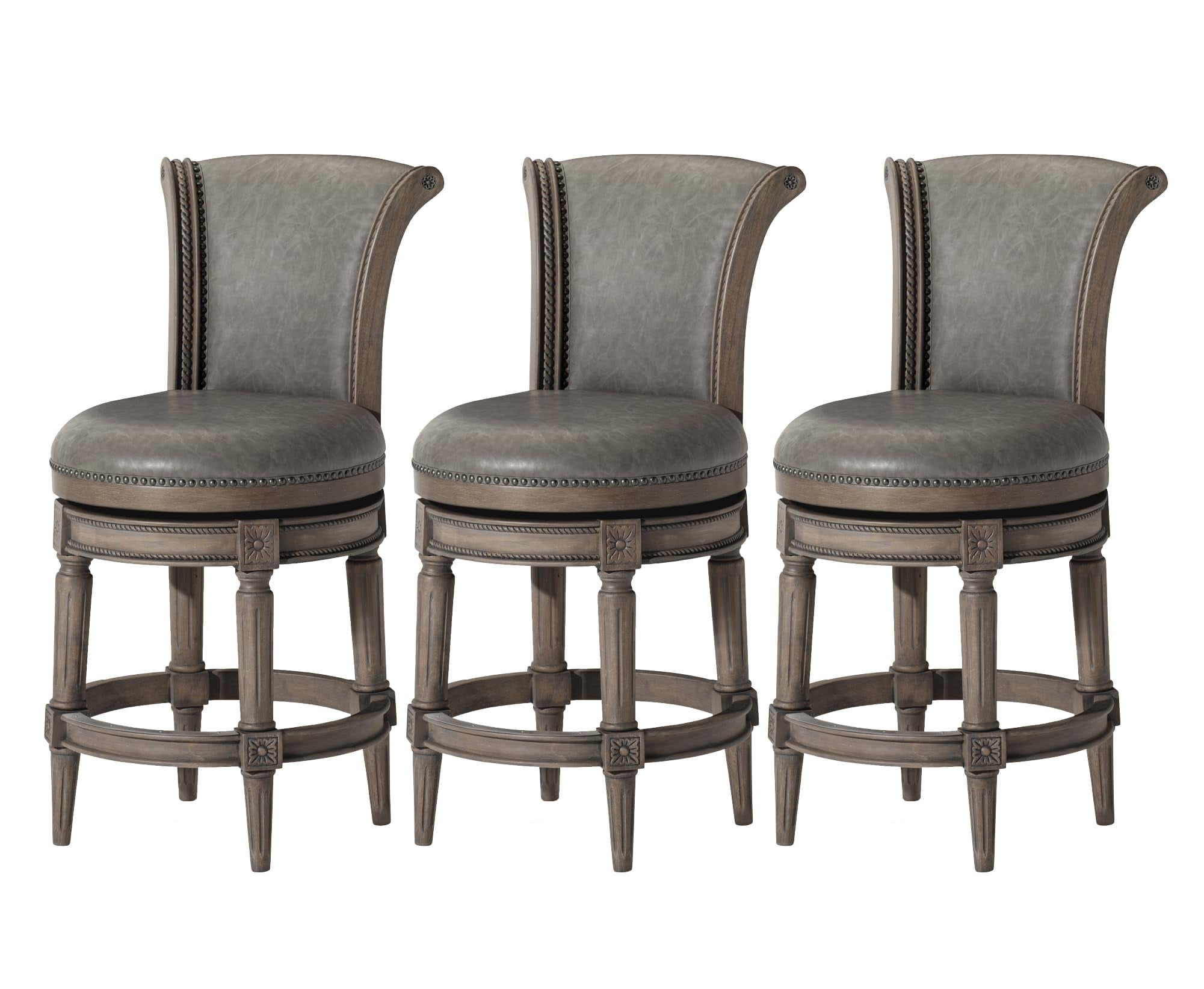 Maven Lane Pullman 26 Inch Tall Counter Height Upholstered Barstool ...