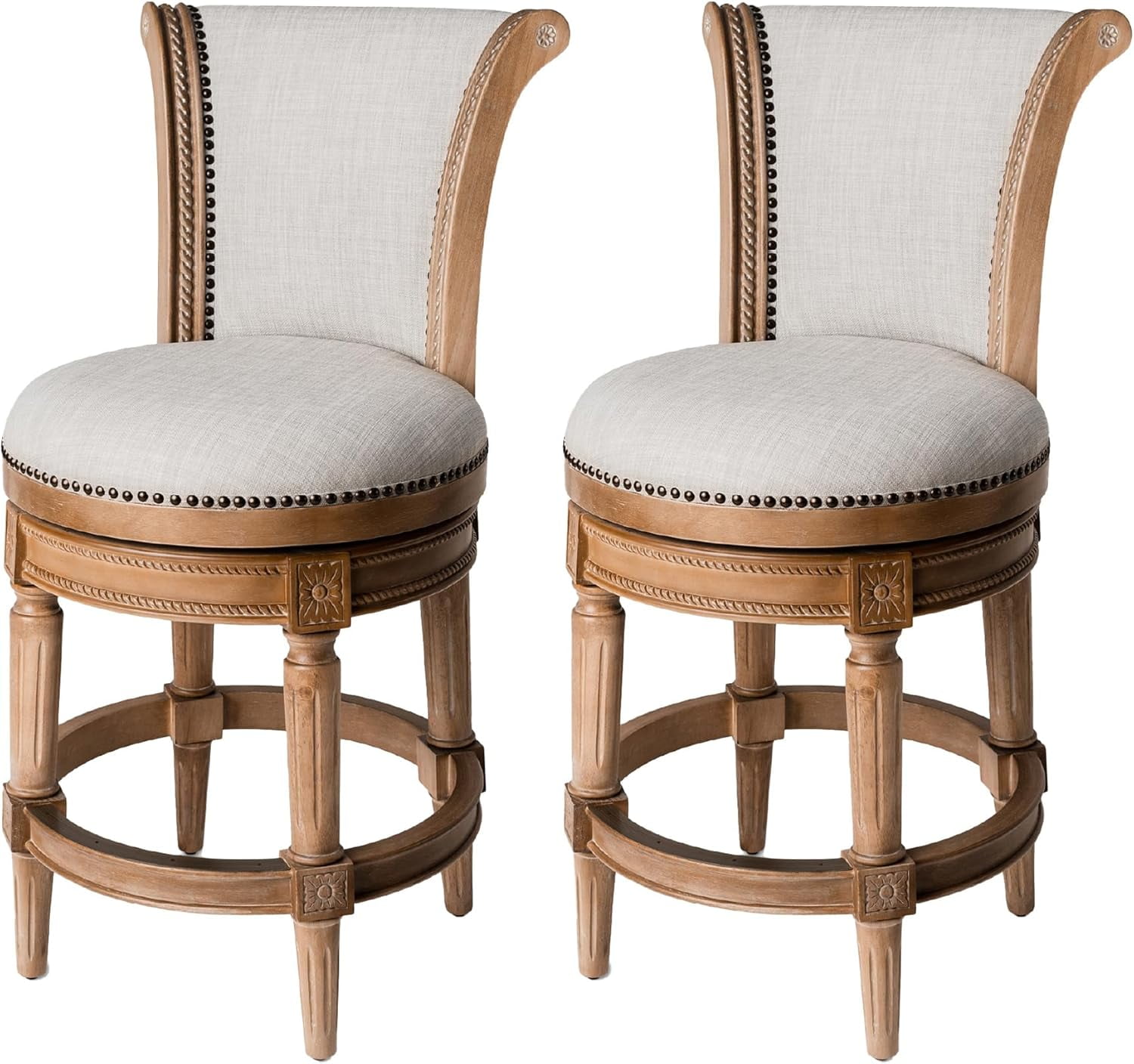 Maven Lane Pullman 26 Inch Tall Counter Height Upholstered Barstool ...