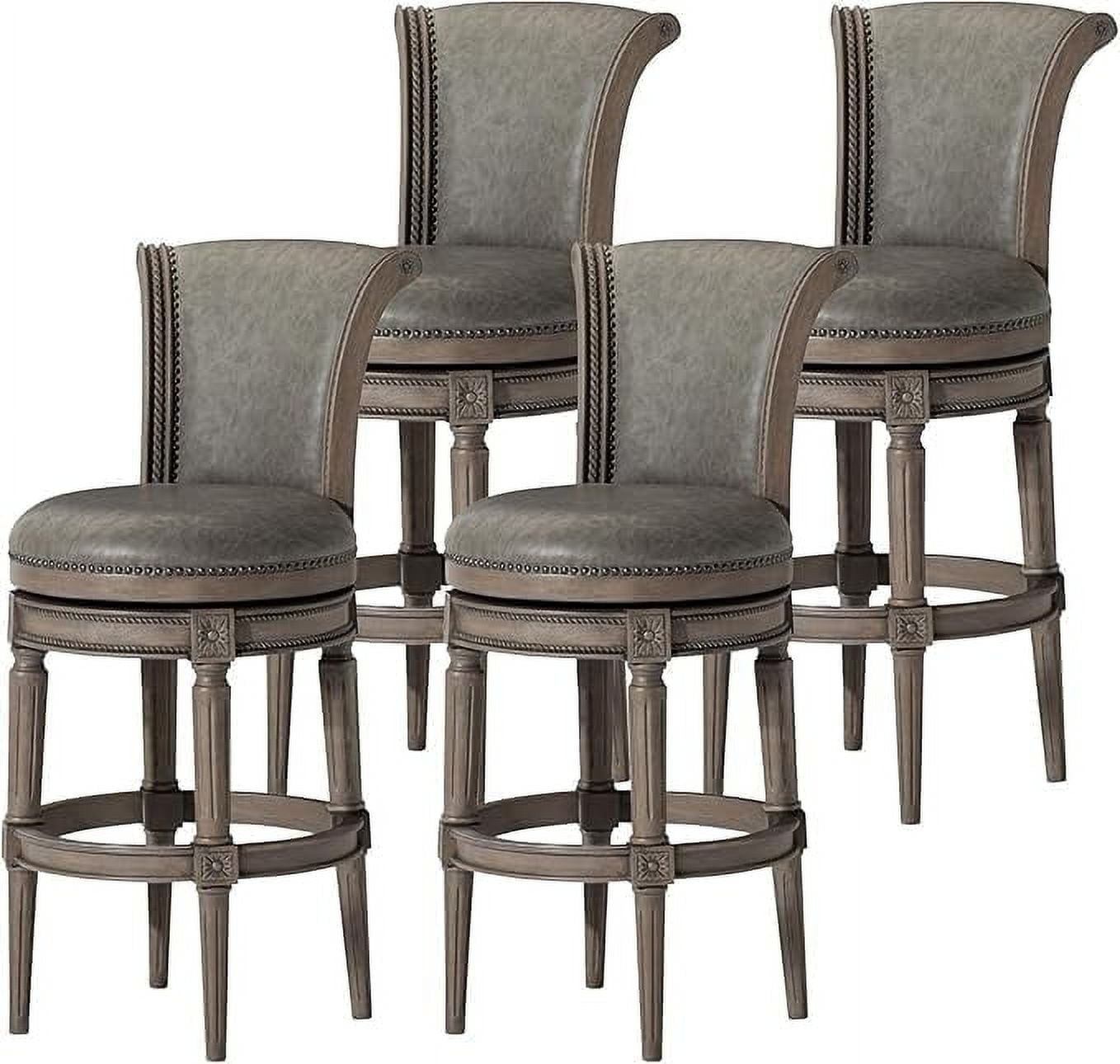 Maven Lane 31" Pullman Bar Height Bar Stool- Handcrafted Swivel Bar ...