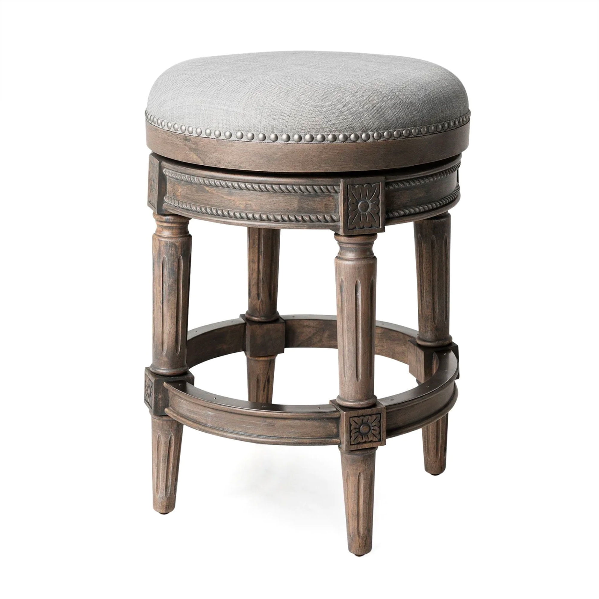 Maven Lane Pullman Backless Counter Stool in Reclaimed Oak Finish w ...