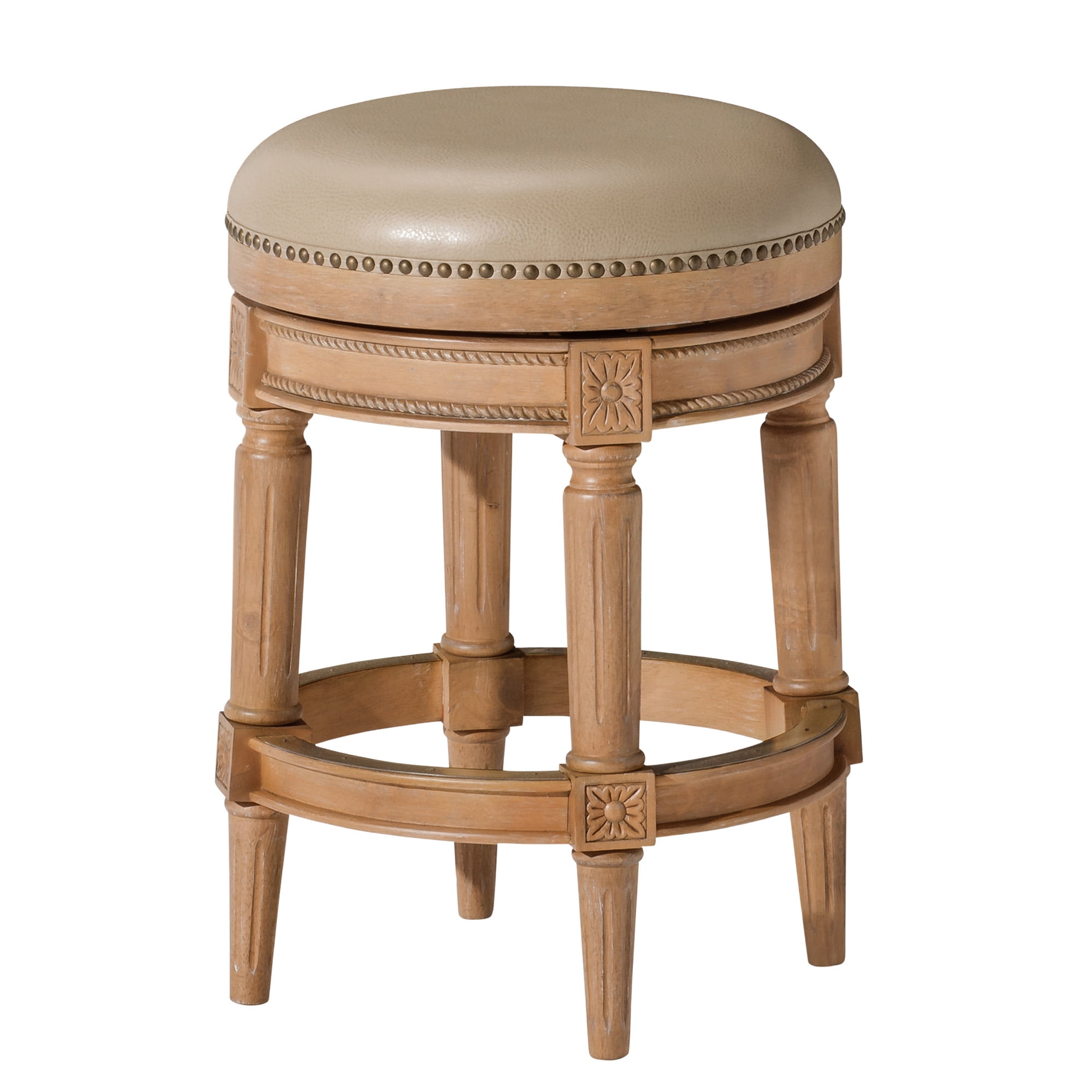 Maven Lane Pullman Backless Counter Stool in Weathered Oak Finish w ...