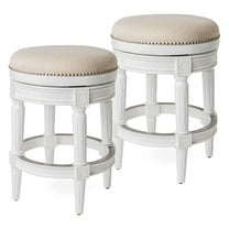 Maven Lane Pullman Wood Bar Upholstered Counter Stool, Reclaimed Oak ...