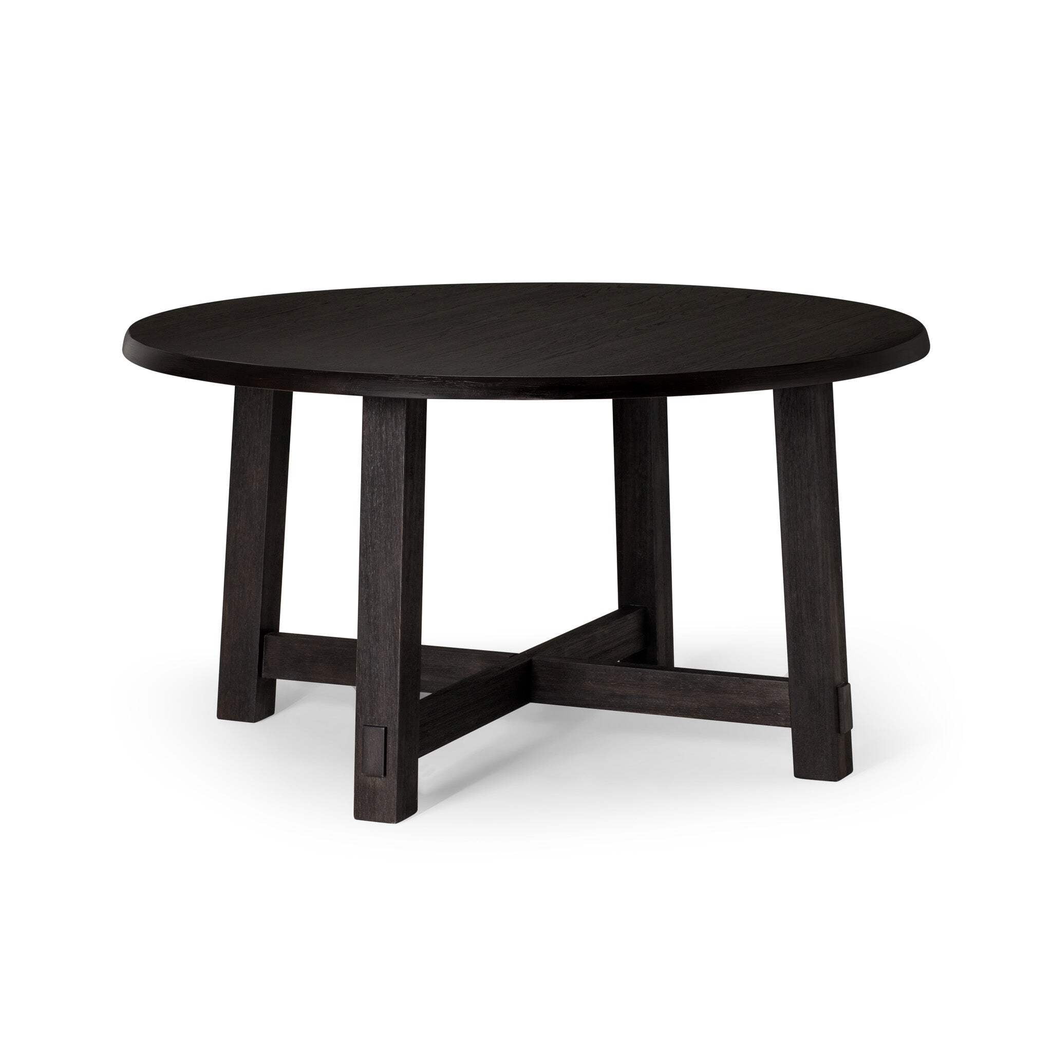 Maven Lane Sasha Large Circular Wood Round Dining Table for Modern ...