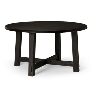 Maven Lane Zola Traditional Round Wooden Dining Table in Antiqued Brown ...