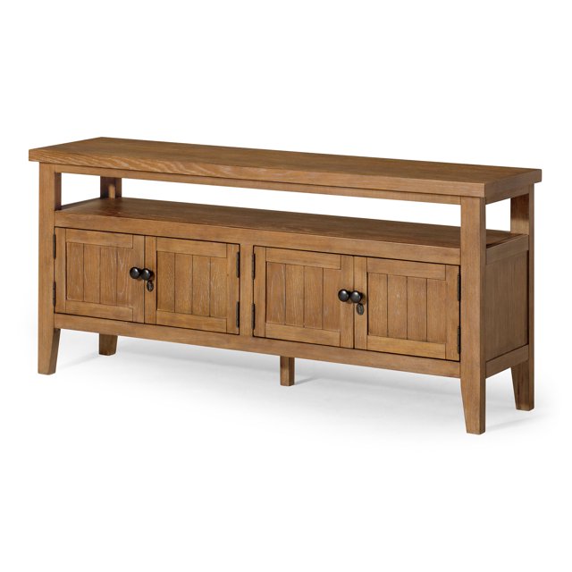 Maven Lane Turner Wooden Media Unit in Antiqued Natural Finish ...
