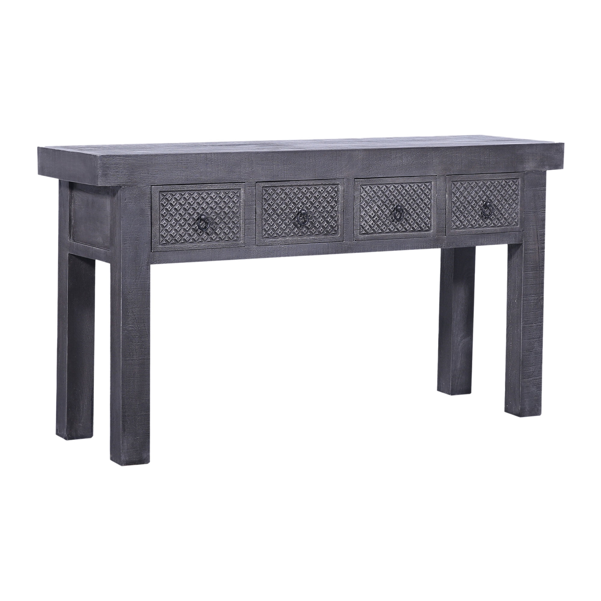 Maven Lane Veena Handmade Heritage Wooden Console Table, Grey ...