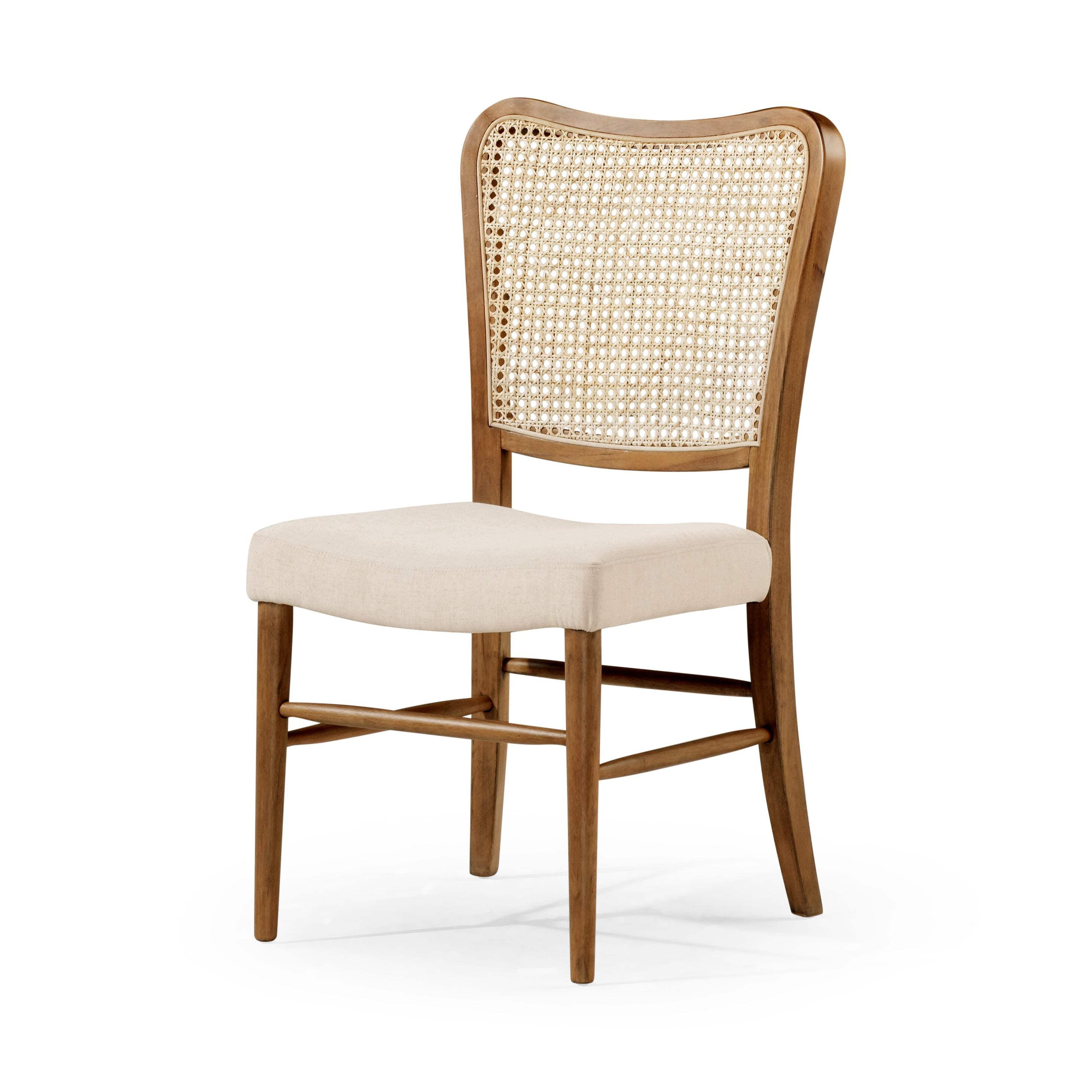 Maven Lane Vera Solid Wooden Kitchen Dining Chair, Antique Natural ...