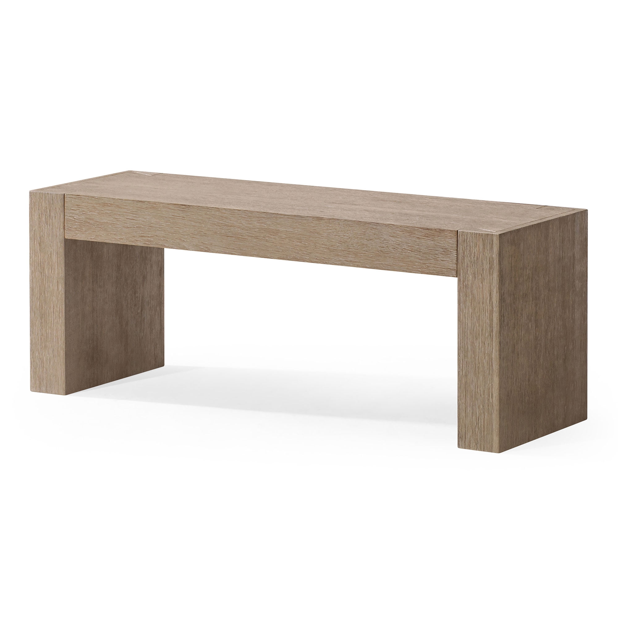 Maven Lane Zeno Contemporary Wooden Bench in Weathered Grey Finish ...