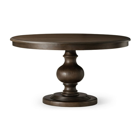 Maven Lane Zola Round Wooden Dining Table, Antiqued Brown Finish ...