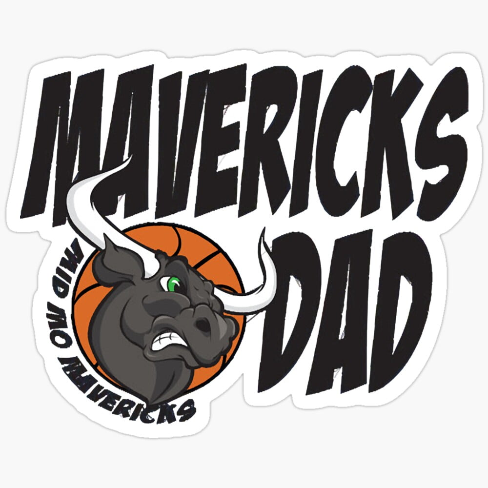 Mavericks Dad Black Sticker Baseball Sticker, Football Sticker ...