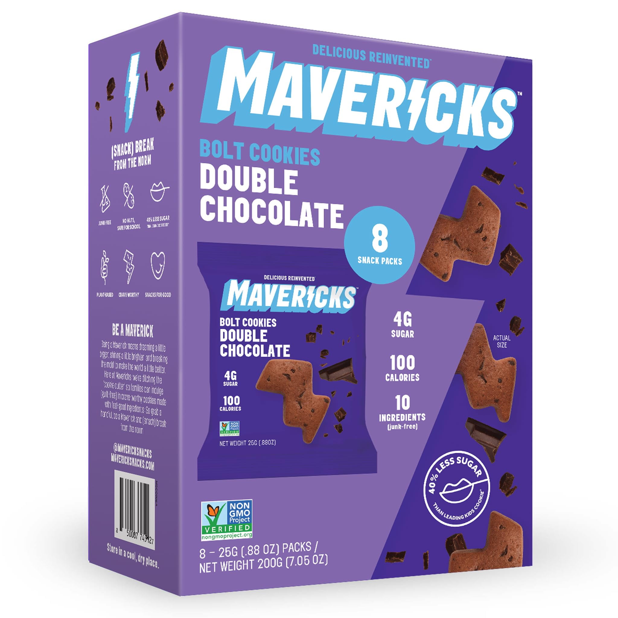 Mavericks Double ChocolateEGSC Bolt Cookies - Healthy Chocolate Chip ...