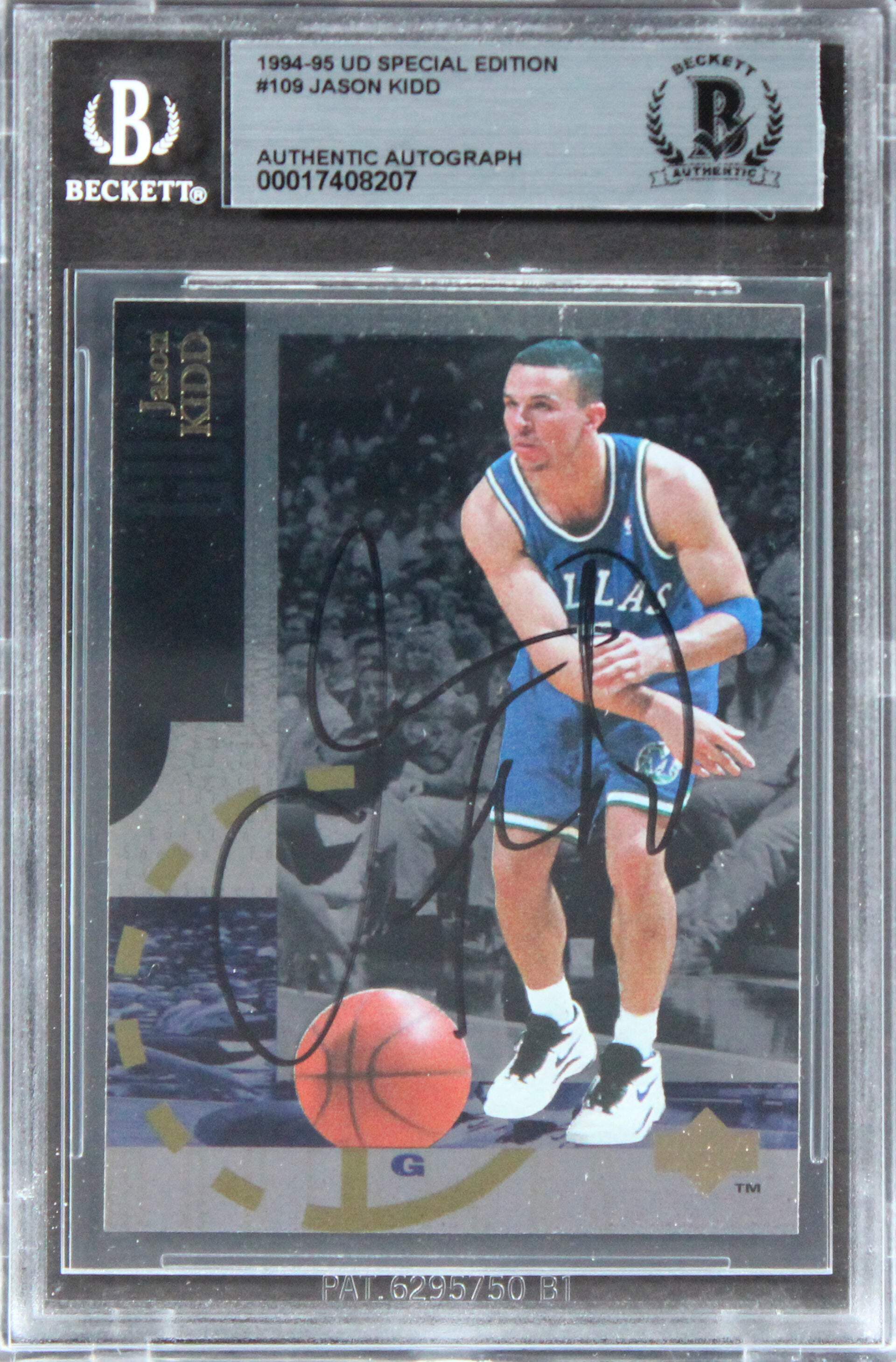 Mavericks Jason Kidd Authentic Signed 1994 UD Special Edition #109 Card BAS Slab - Walmart.com
