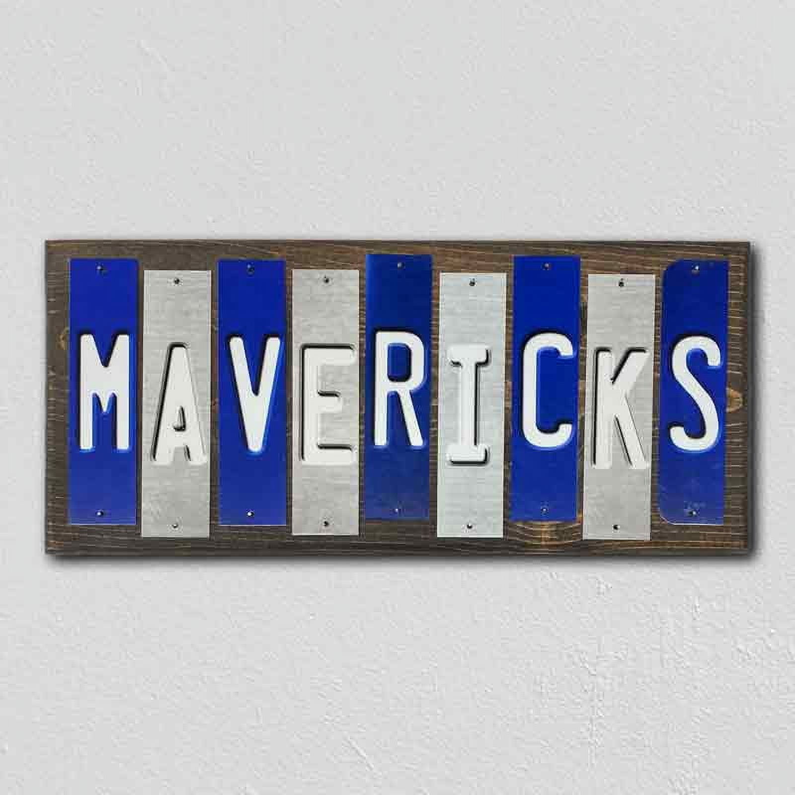 Mavericks Team Colors Basketball Fun Strips Novelty Wood Sign WS-692 8 ...