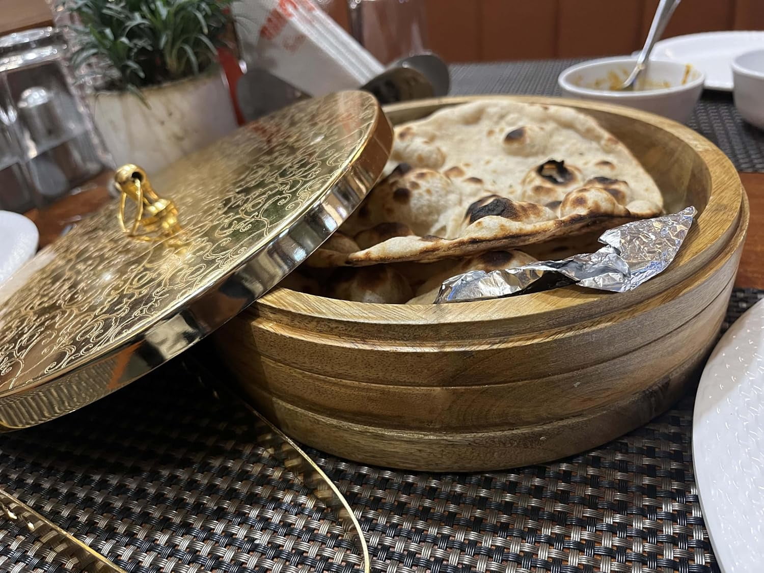 Maverics Wooden Roti Chapati Box Container for Kitchen Air Tight Hot ...