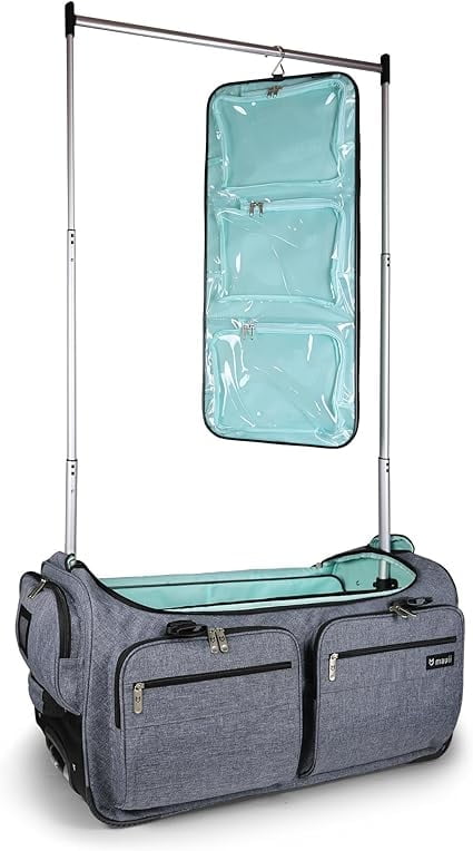 Mavii New Deluxe Dance Bag with Garment Rack - 28" Costume Rack Duffel ...